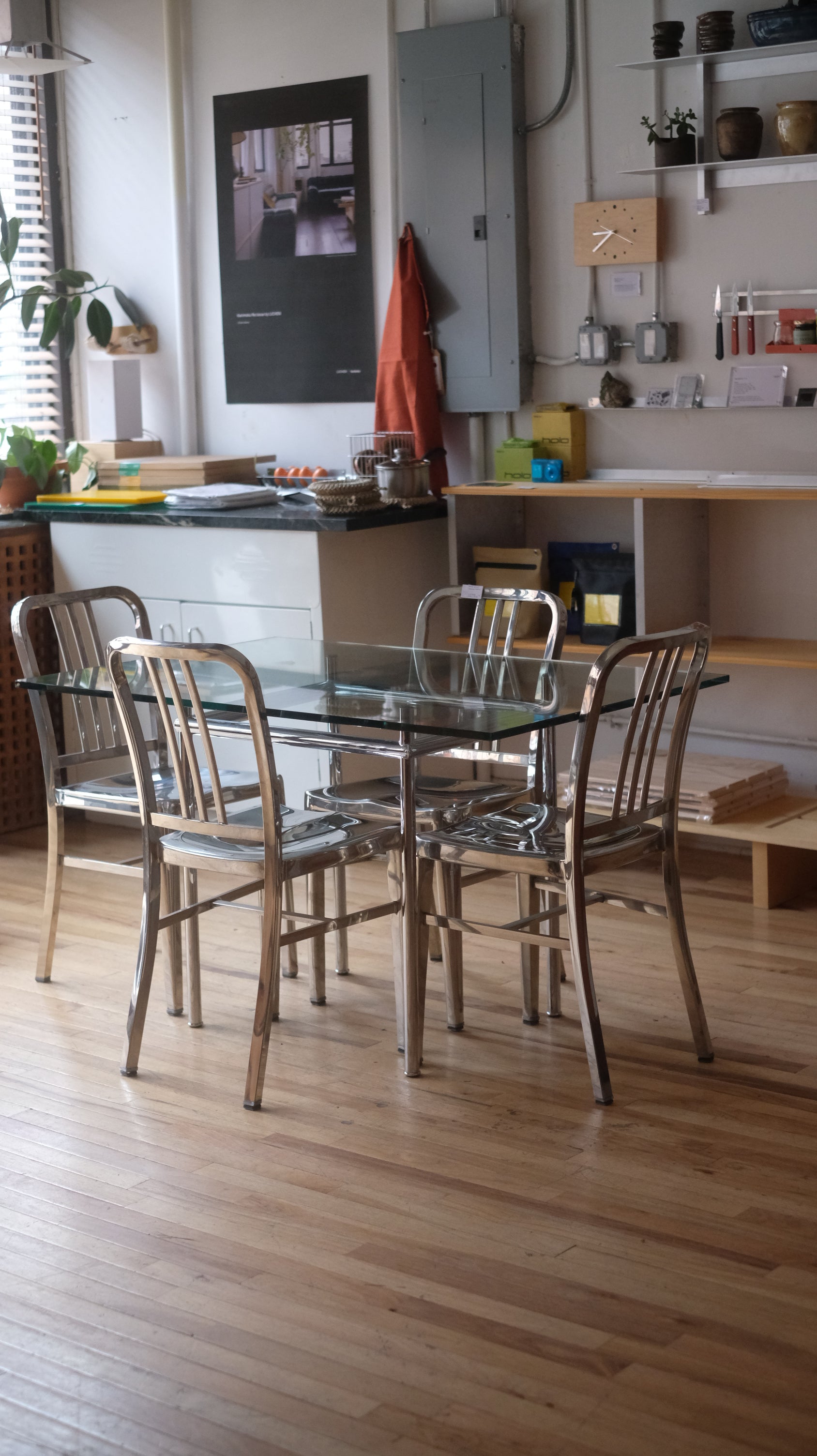 Le Corbusier 'Lc12' Glass Dining Table by Cassina - lichennyc