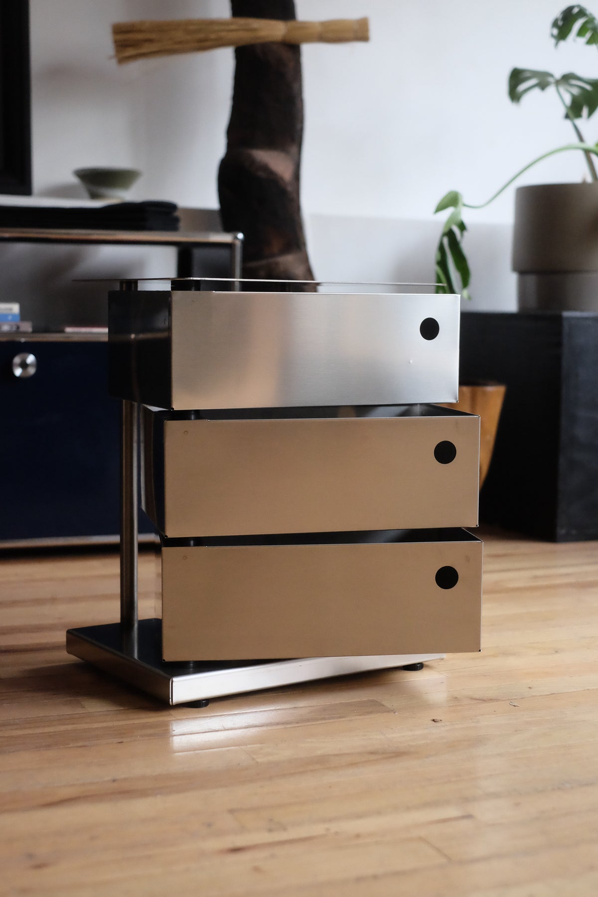 3-Drawer Pivot Cabinet (Stainless Steel) (Low Stock) - lichennyc