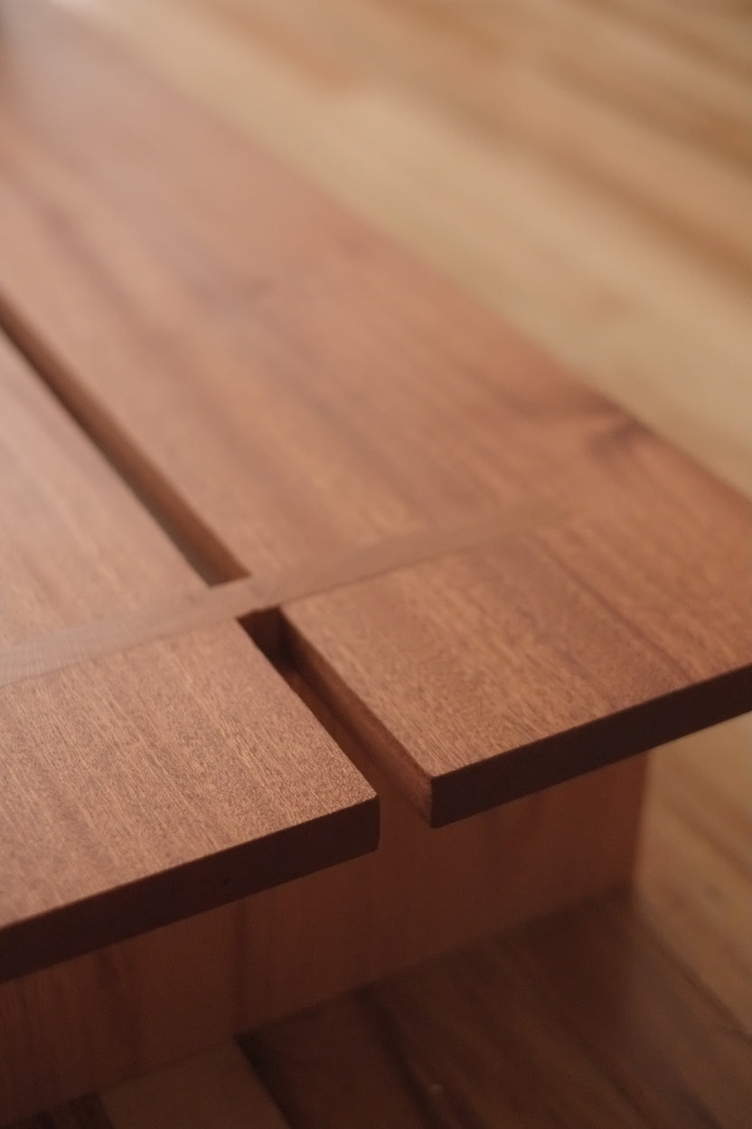 Low Table in Sapele by Dylan Ahern - lichennyc